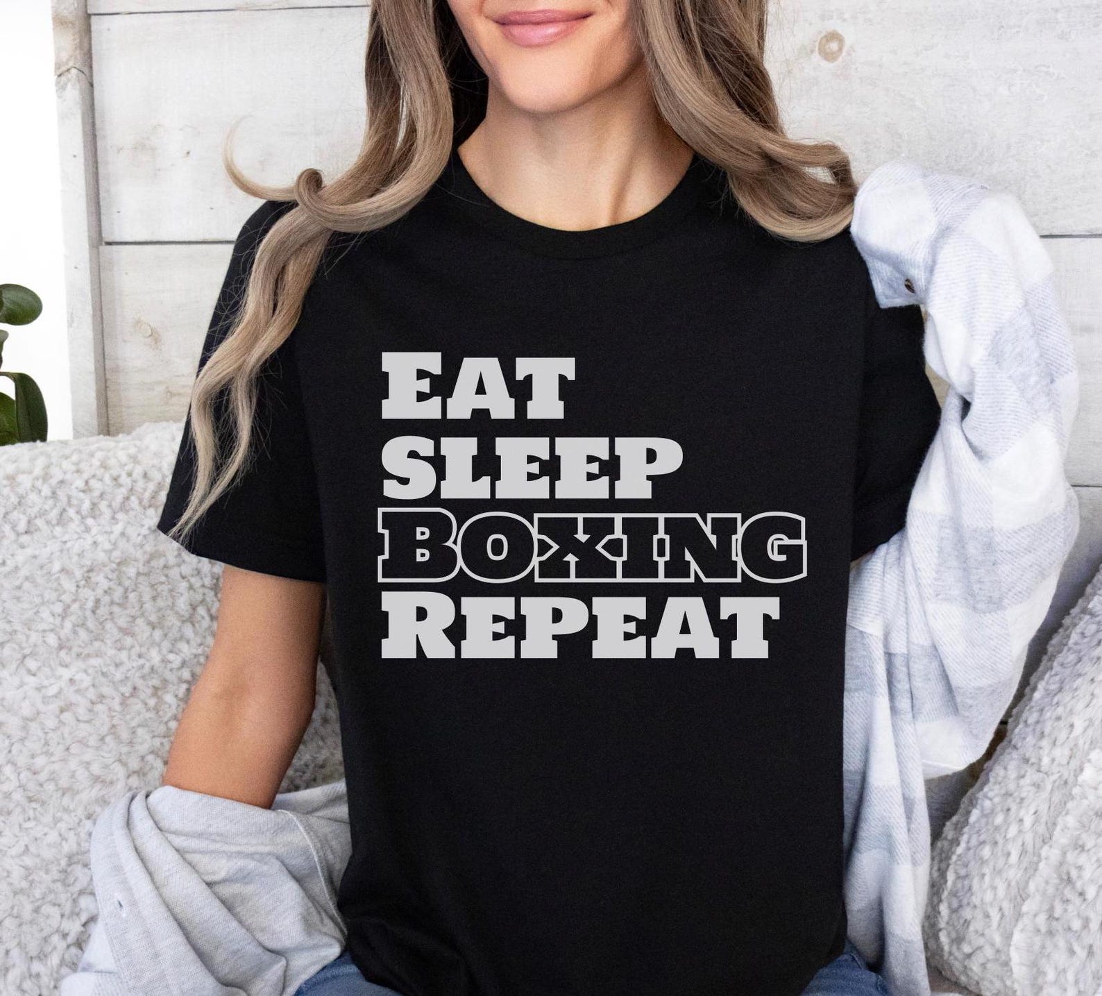 Eat Sleep Boxing Repeat Shirt, Boxing Gifts, Boxing Lover Gift, Mom ...