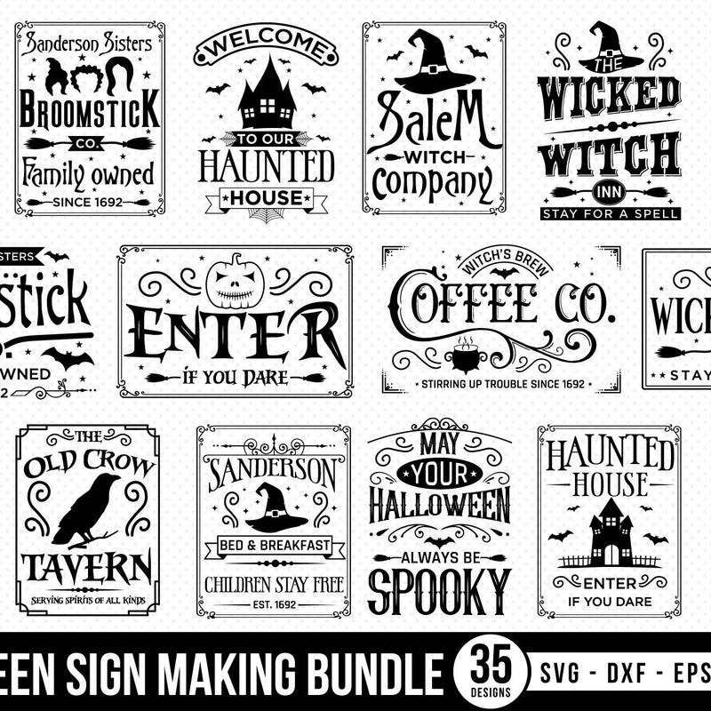 Halloween Signs - Etsy