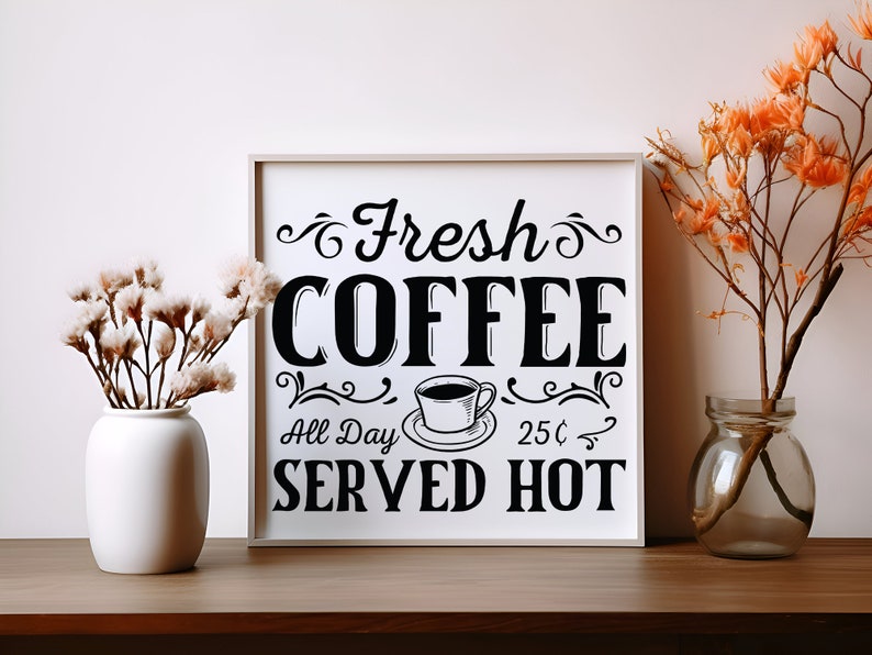 Vintage Coffee Sign SVG, Coffee Bar Svg, Coffee Signs Png, Svg Files ...