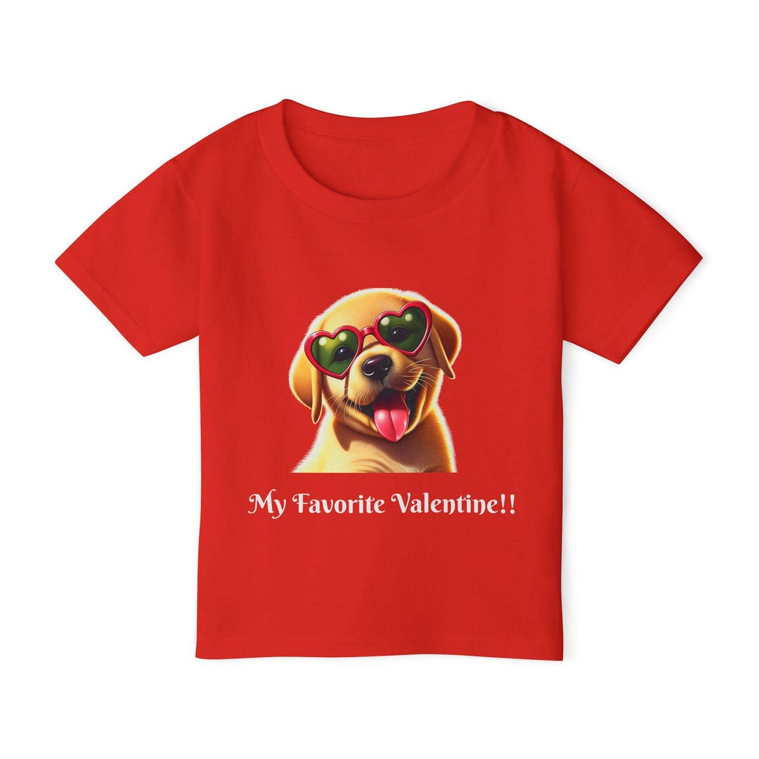 My Favorite Valentine Yellow Labrador Puppy Heavy Cotton™ Toddler Shirt ...