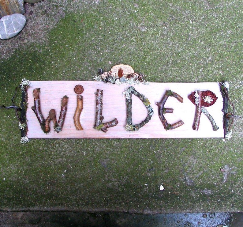 Twig Sign Custom Order Name Sign Baby Gift Garden Sign - Etsy