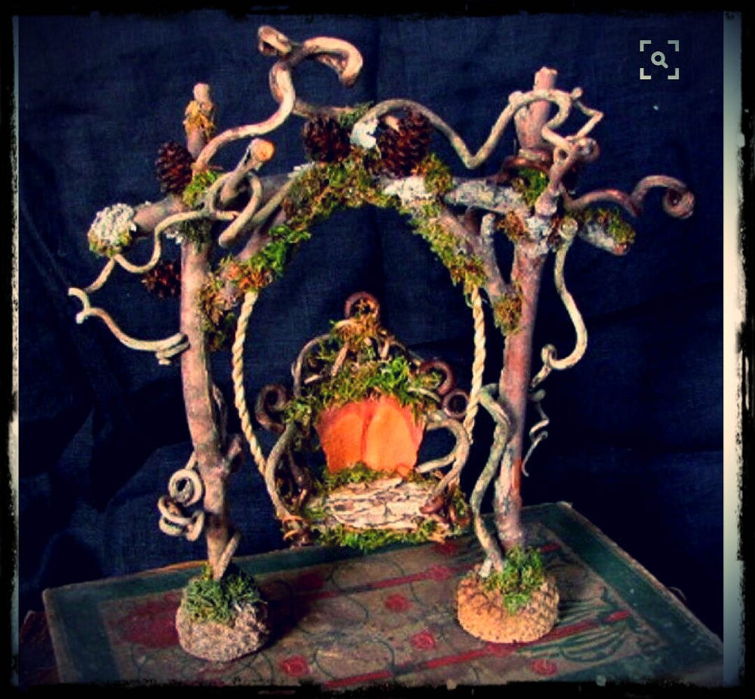 Faerie Queen Swing Custom Order, Faery Swing, Natural Materials Faery ...