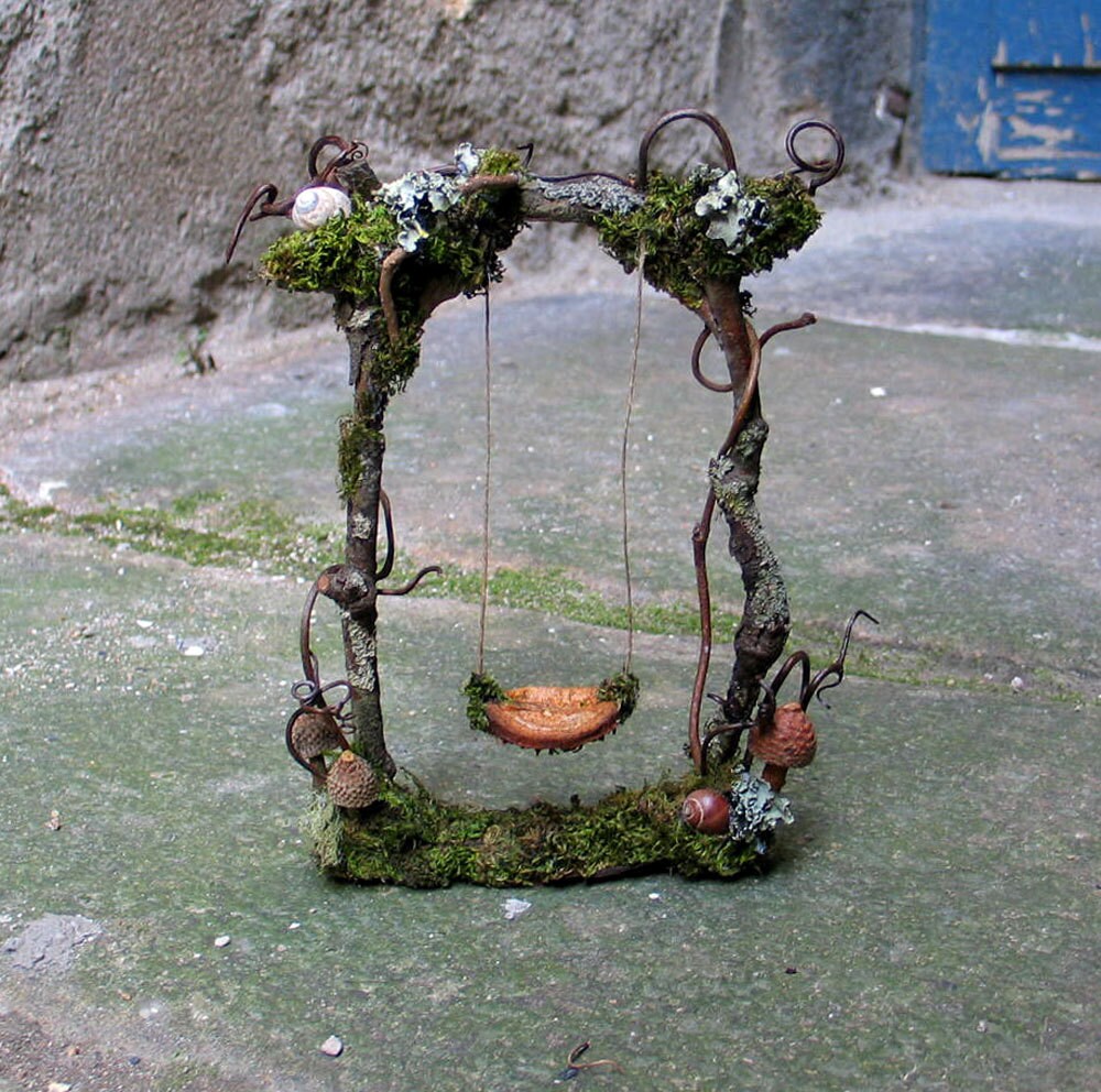 Faery Swing Custom Order Fairy Garden Dollhouse Fairy - Etsy