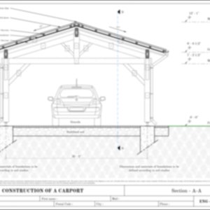 Carport Blueprints, Wood Carport Design, Wooden Carport Plans, Carport ...