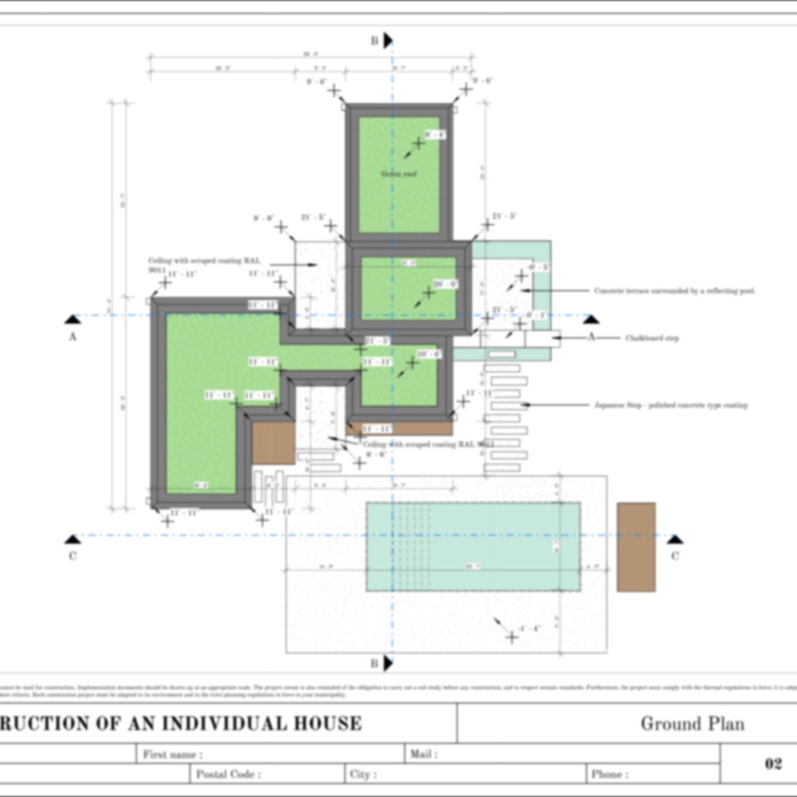Modern Villa House Plan: 4 Bedroom Home With Pool (PDF Blueprint) - Etsy