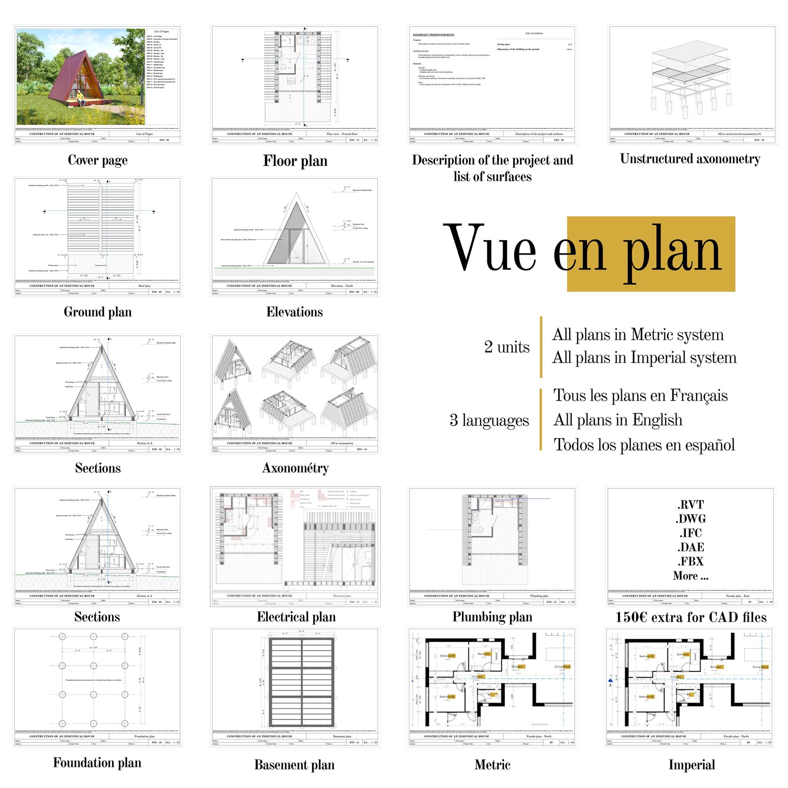 Small A-frame Cabin Plans: 75 Sq Ft Tiny House Design - Etsy