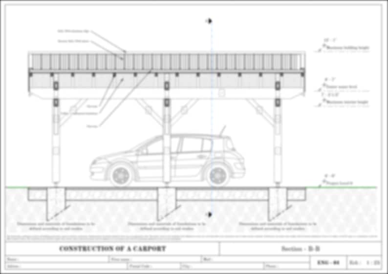 Carport Blueprints, Wood Carport Design, Wooden Carport Plans, Carport ...