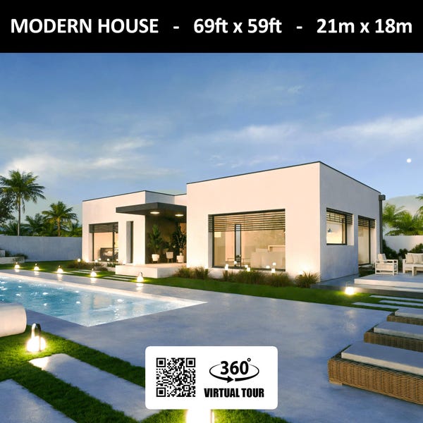 Modern House Plan Building Plans Blueprints & Material List 217sq M ...