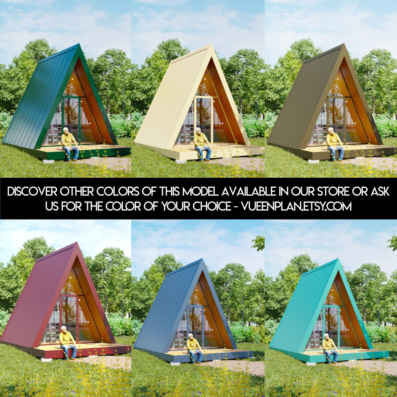 Nordic A Frame Cabin Plans for DIY Tiny Home Construction Blueprint - Etsy