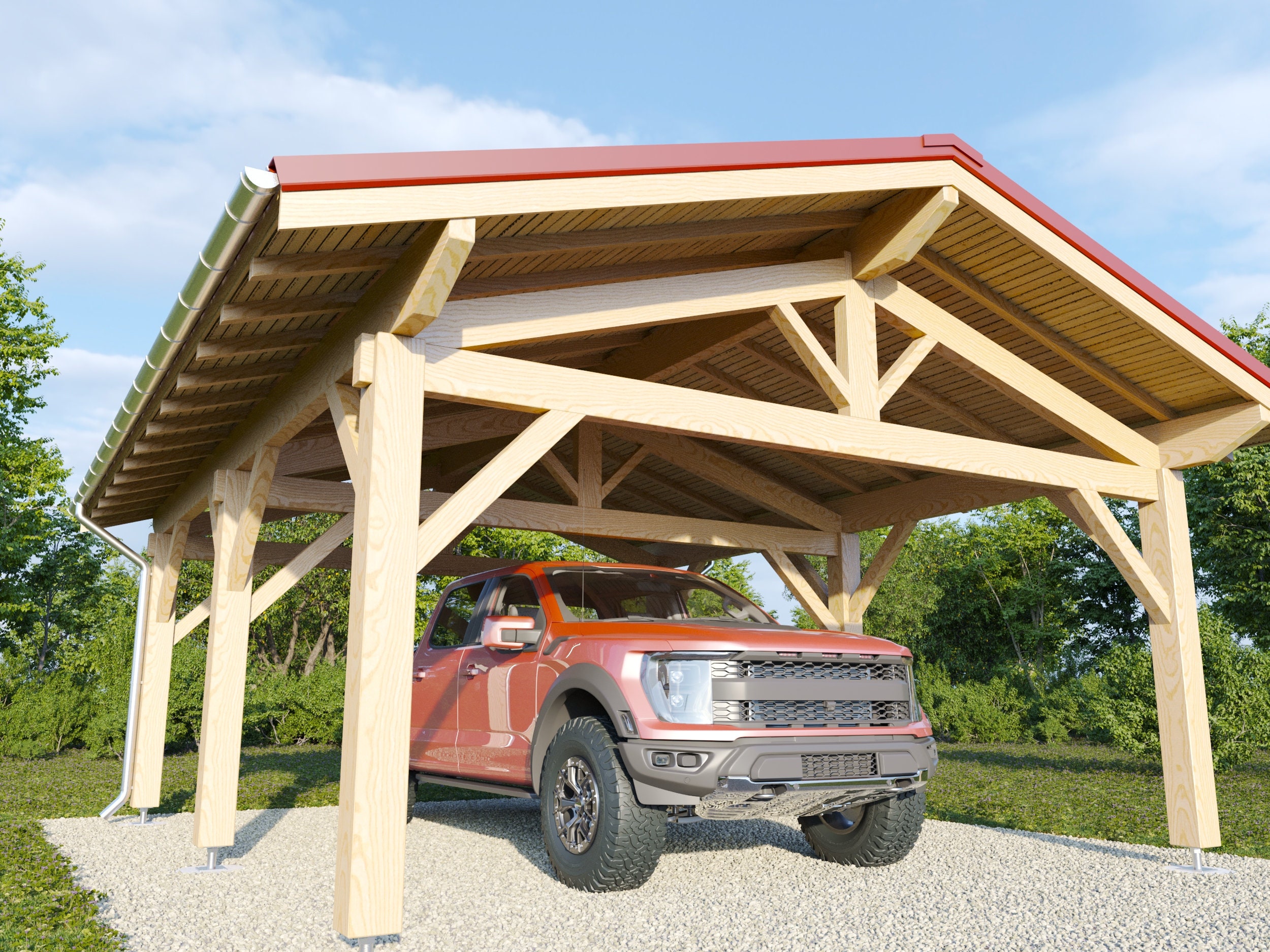Carport Blueprints, Wood Carport Design, Wooden Carport Plans, Carport ...