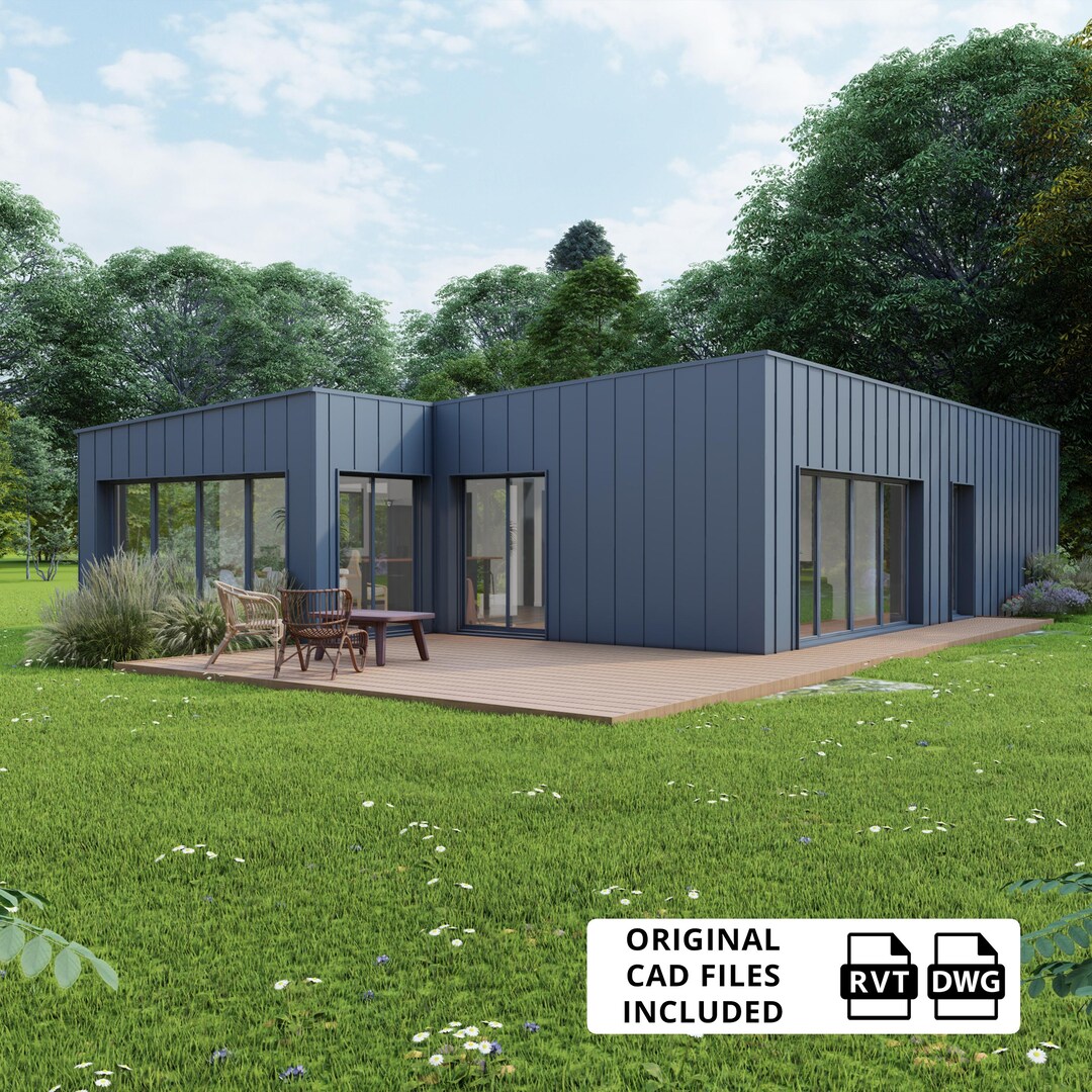 Three-bedroom Shipping Container Home Plan: Modern CAD Blueprints (PDF ...