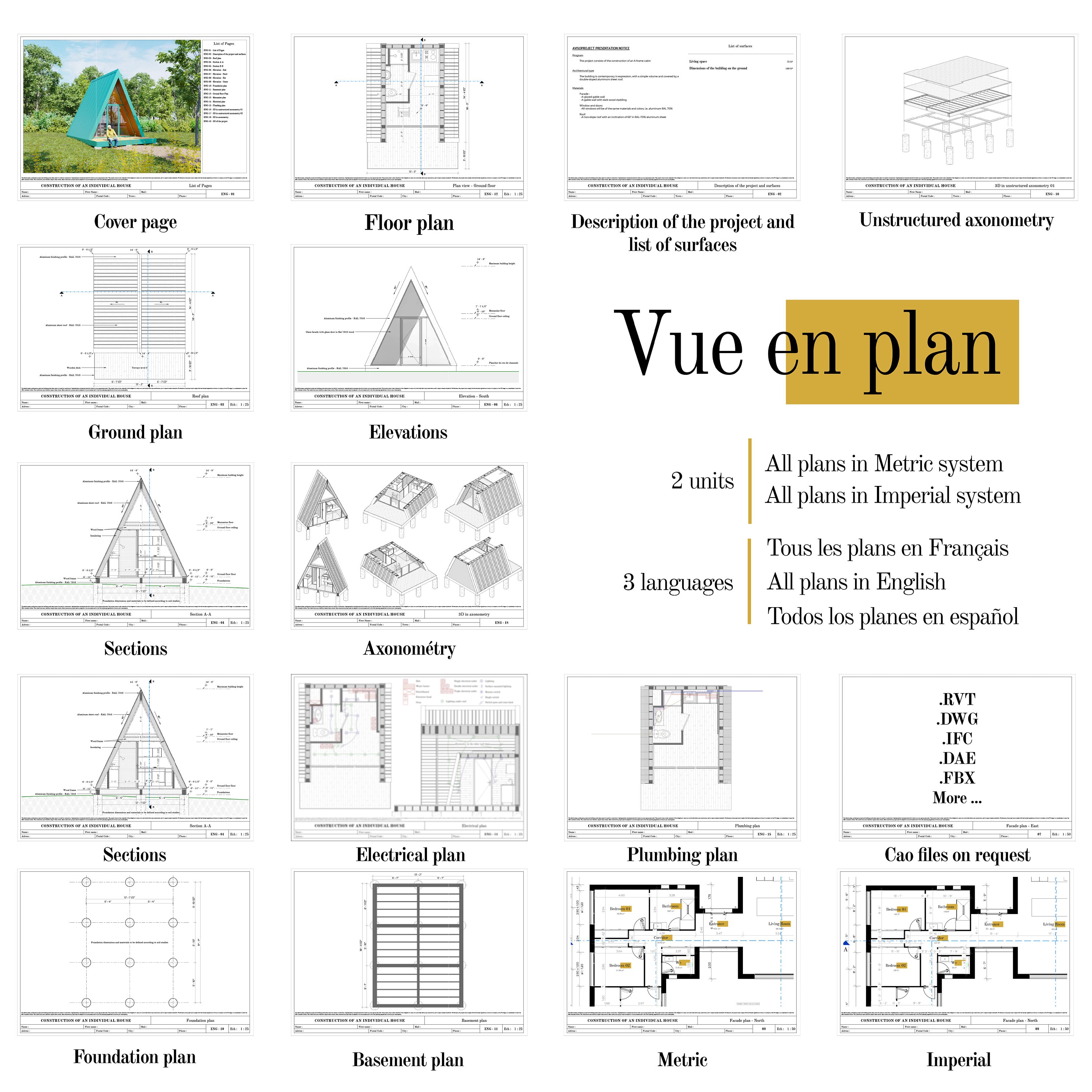 Nordic A Frame Cabin Plans for DIY Tiny Home Construction Blueprint - Etsy