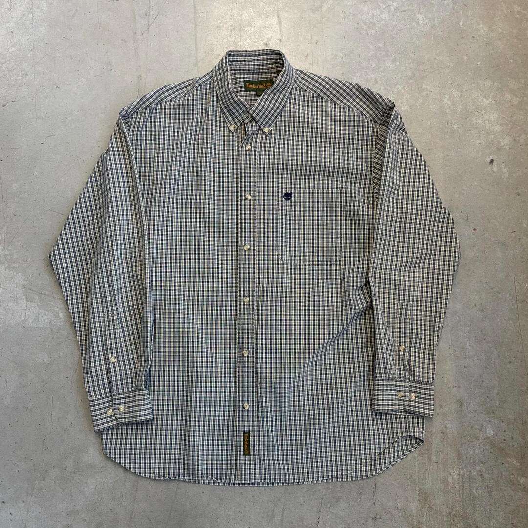 Vintage 2000s Timberland Mini Logo Plaid Button up Shirt / Retro ...