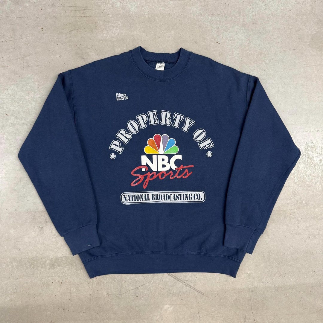 Vintage 90s NBC Sports Brodcasting Graphic Logo Sweatshirt / Live TV ...