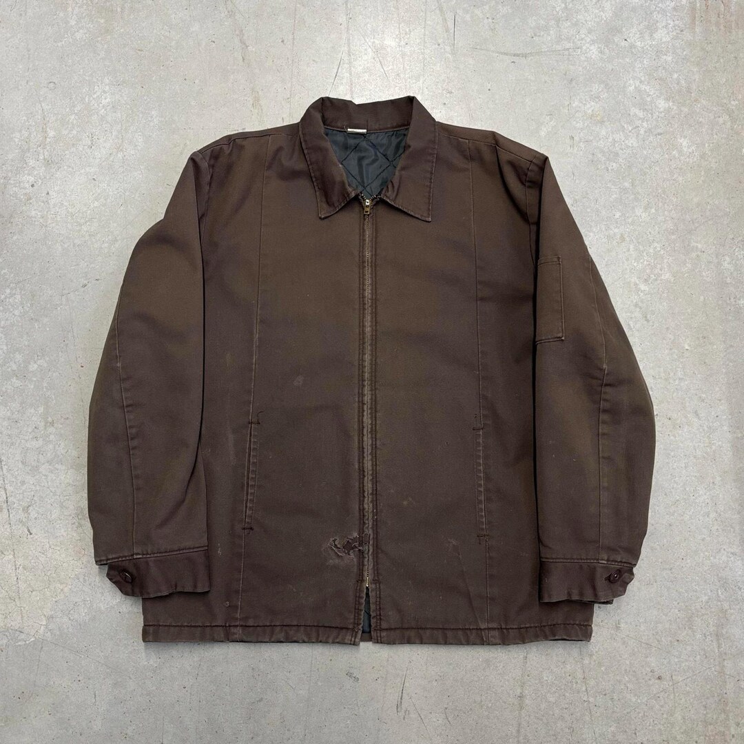 Vintage 80s Mechanic Workwear Full-zip Flawed Jacket / True Vintage ...
