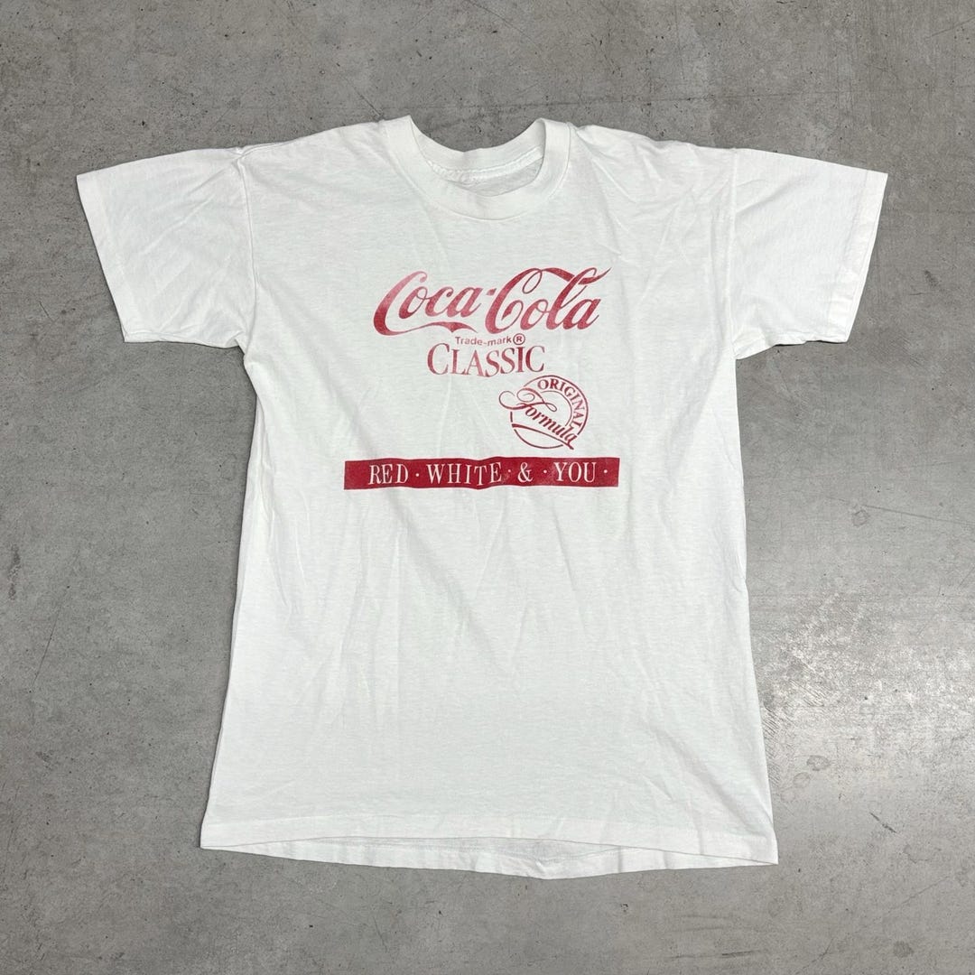 Vintage 80s Coca Cola Classic Graphic T-shirt / True Vintage / Retro ...