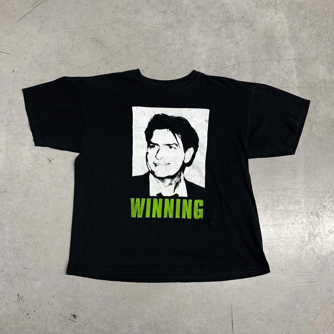 Vintage 2000s Charlie Sheen "winning" Portrait T-shirt / Retro / Tv ...