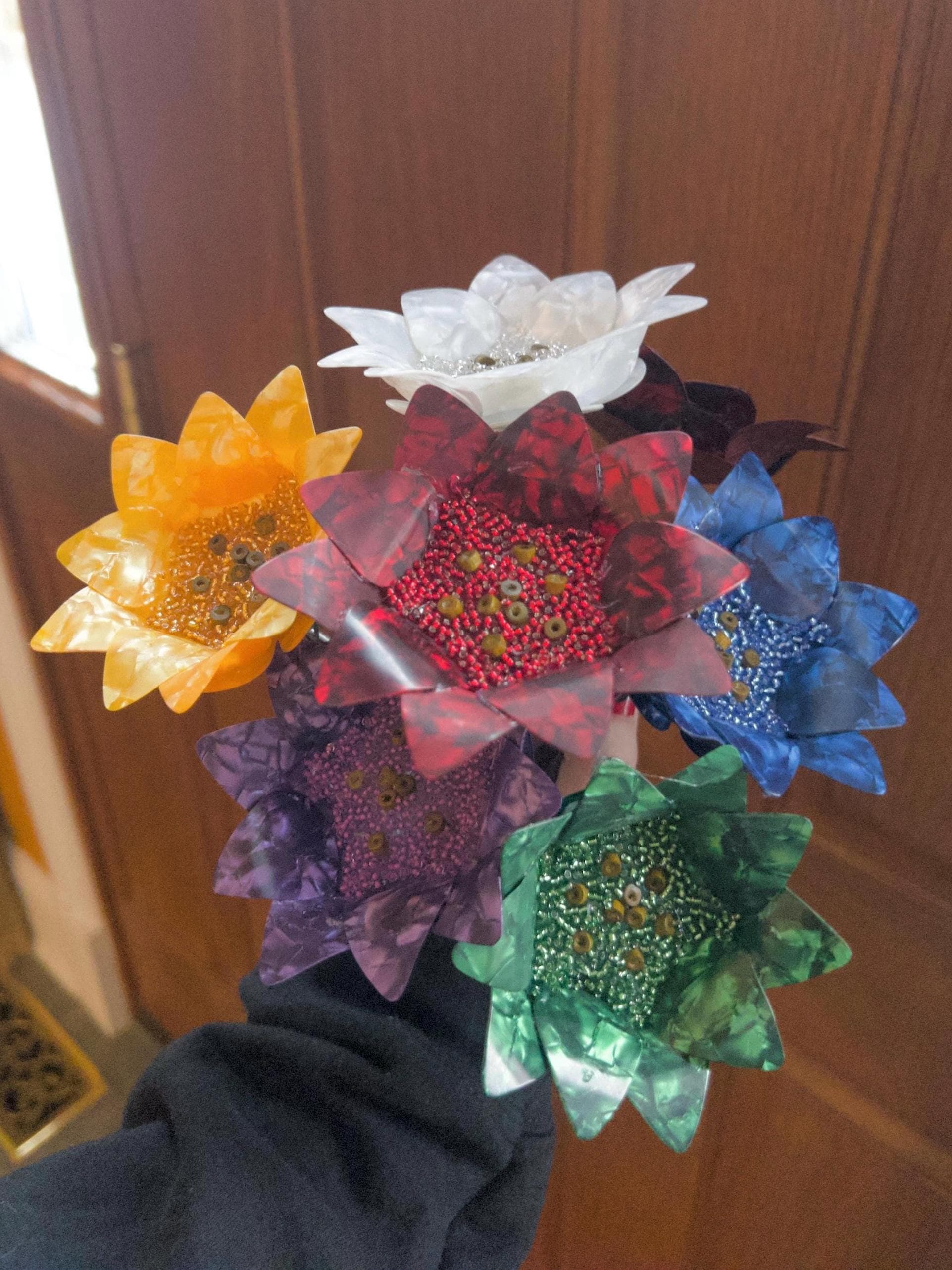 Guitar Pick Flowers - Etsy