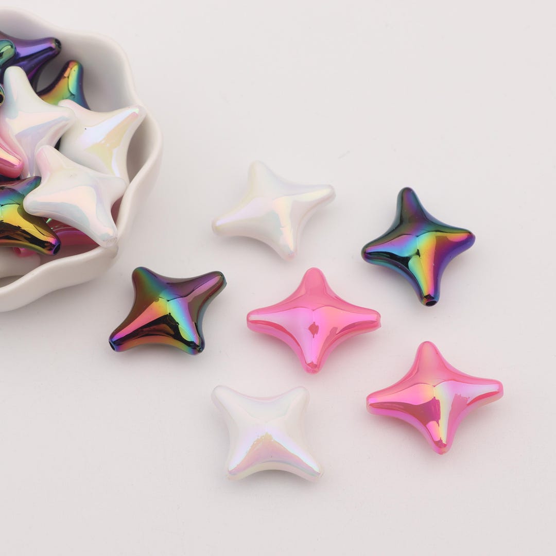 North Star Chunky Acrylic Beads Star Shaped Beads for Jewelry Making ...