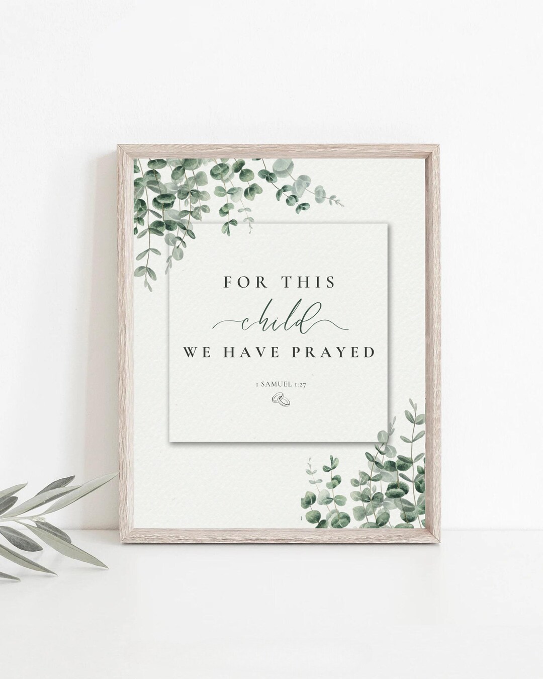 For This Child We Have Prayed Signs - 1 Samuel 1:27 Bible Verse, White ...