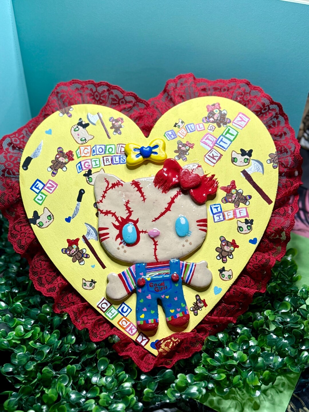 Hello Kitty Chucky Inspired Wall Decor - Etsy