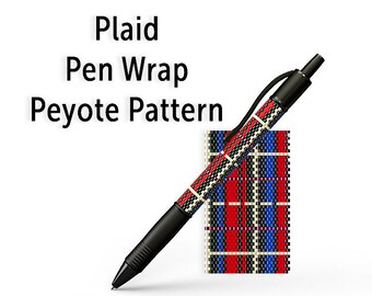 Beaded Pen Wrap Pattern Even Count Peyote Seed Bead Tutorial | Etsy