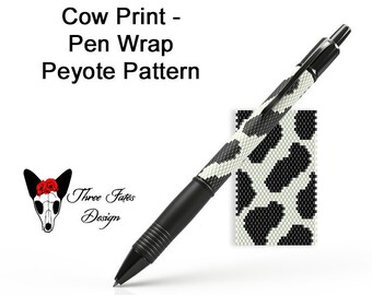 Beaded Pen Wrap Pattern Even Count Peyote Seed Bead Tutorial | Etsy