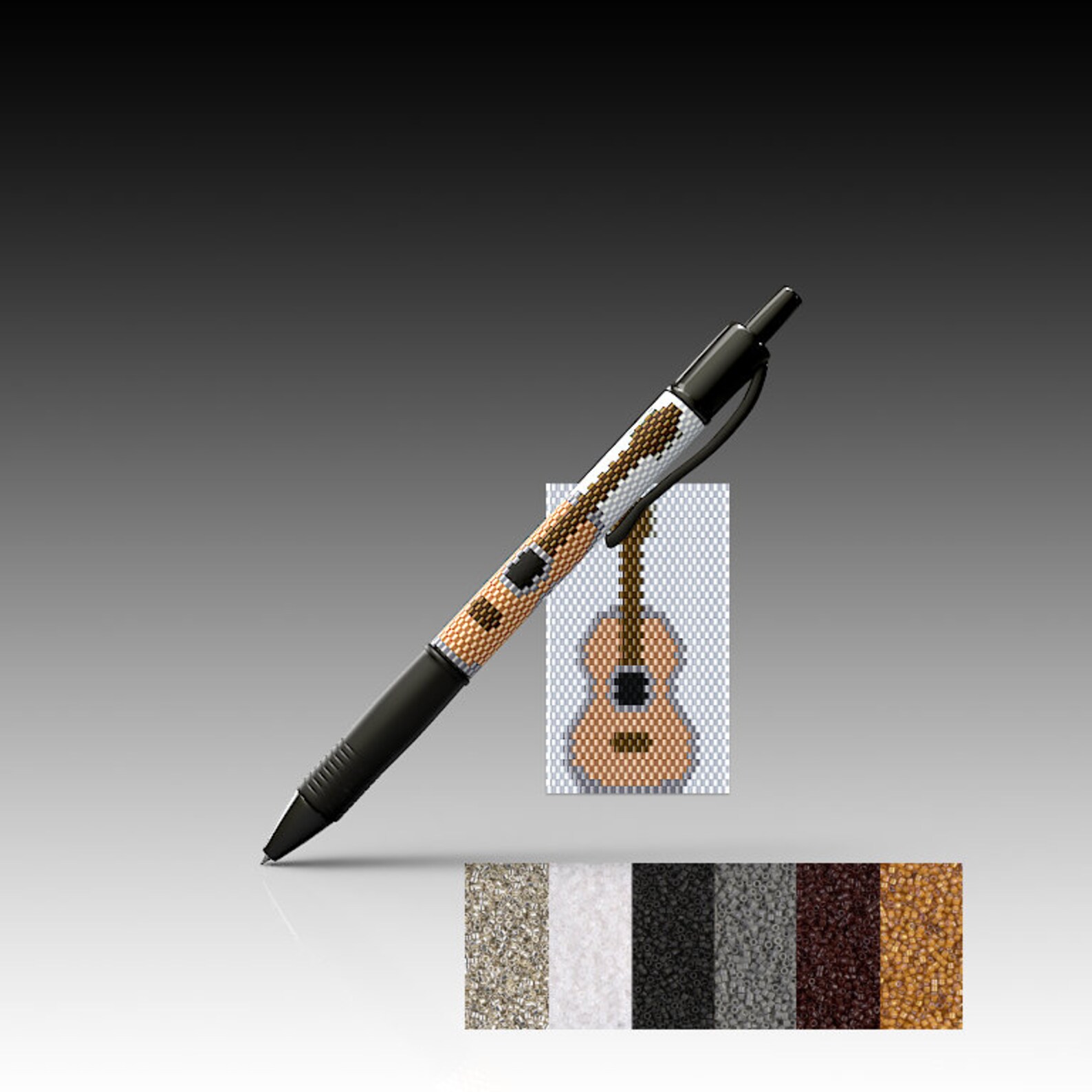 Beaded Pen Wrap Pattern Even Count Peyote Stitch Instant - Etsy