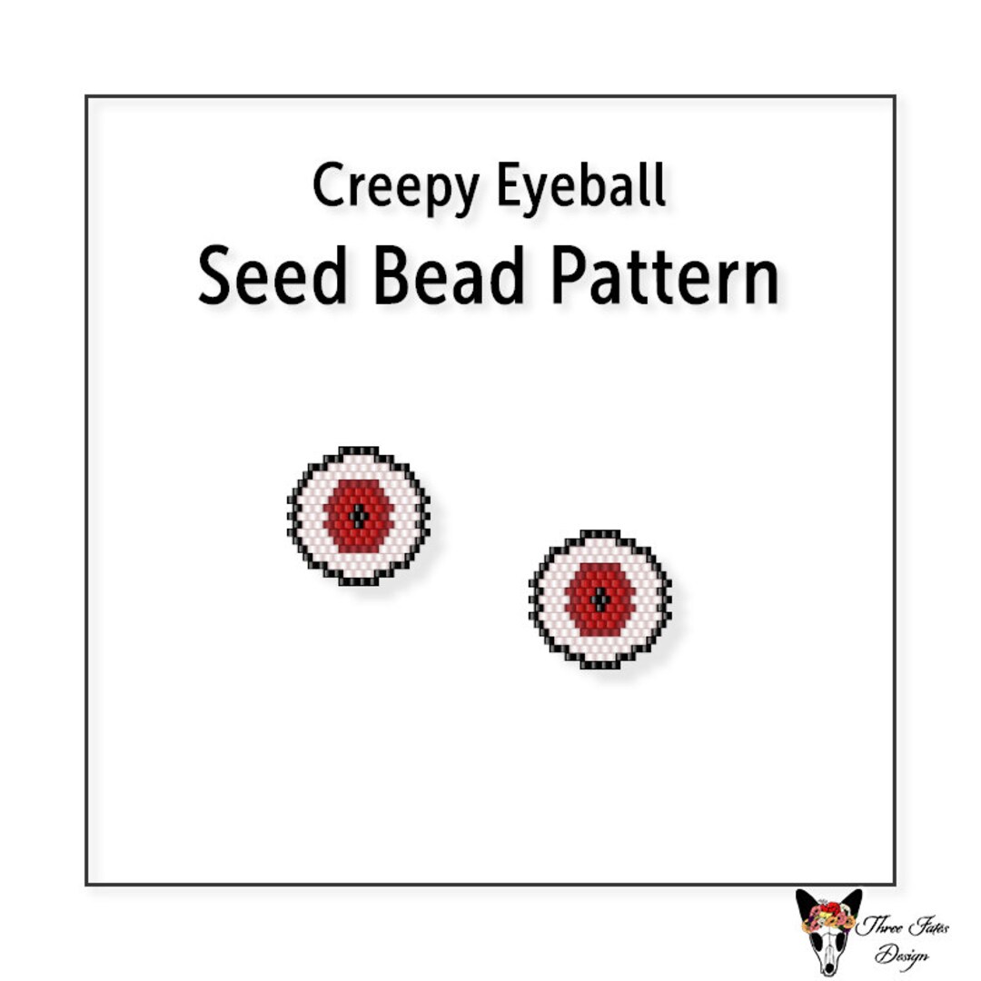 Beaded Earring Pattern, Brick Stich, Seed Bead Charms, Instant Download ...