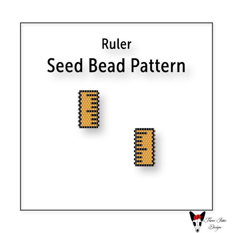 Beaded Earring Pattern Brick Stitch Seed Bead Charms - Etsy