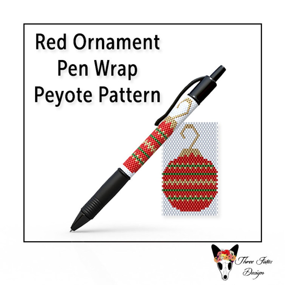 Beaded Pen Wrap Pattern Even Count Peyote Stitch Instant - Etsy