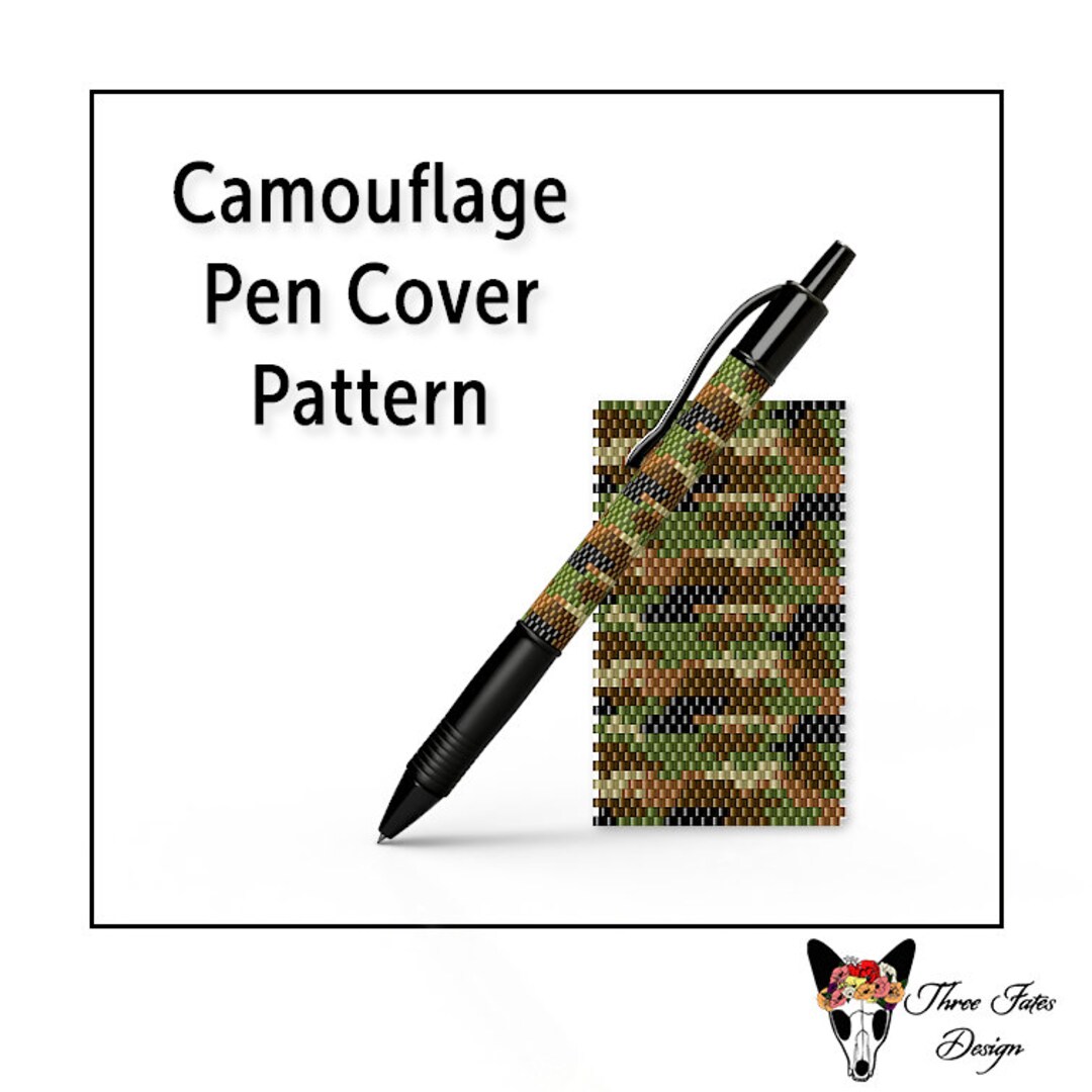 Beaded Pen Wrap Pattern, Even Count Peyote Stitch, Instant Download PDF ...