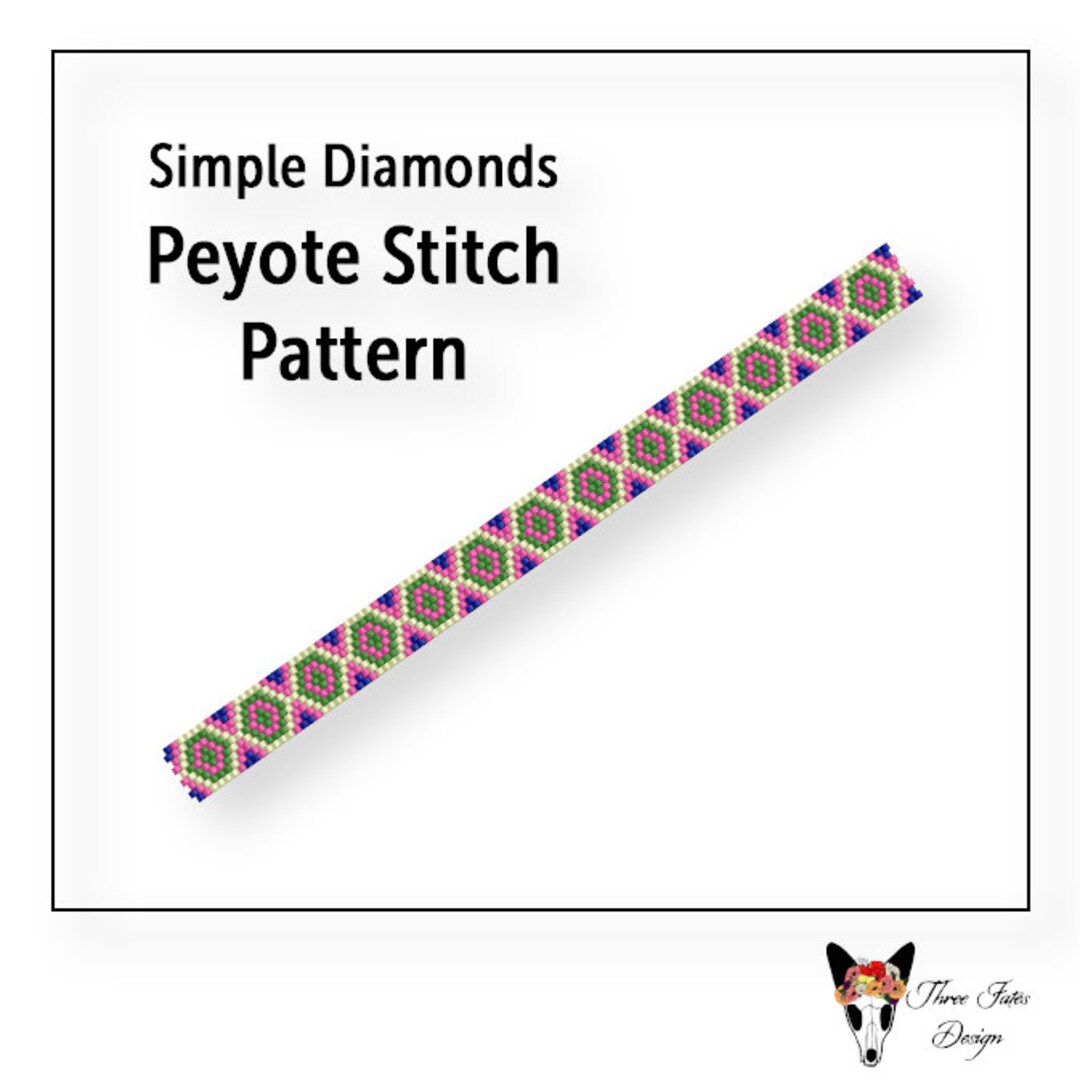 Beaded Bracelet Pattern, Odd Count Peyote Stitch, Instant Download PDF ...