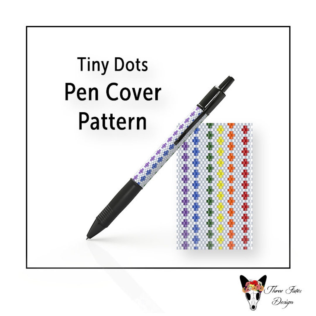 Beaded Pen Wrap Pattern, Even Count Peyote Stitch, Instant Download PDF ...