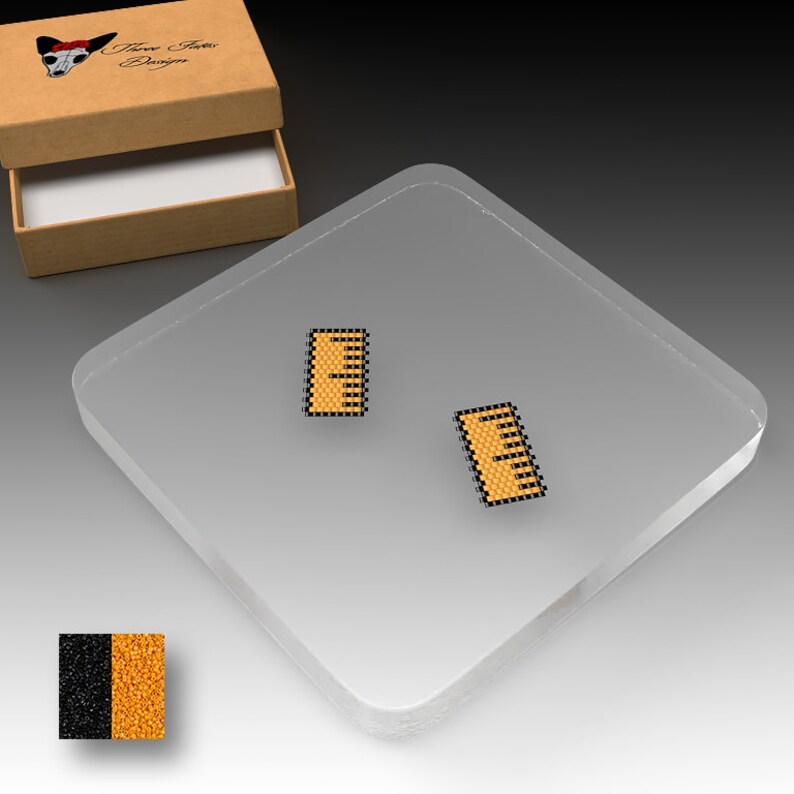 Beaded Earring Pattern Brick Stitch Seed Bead Charms - Etsy