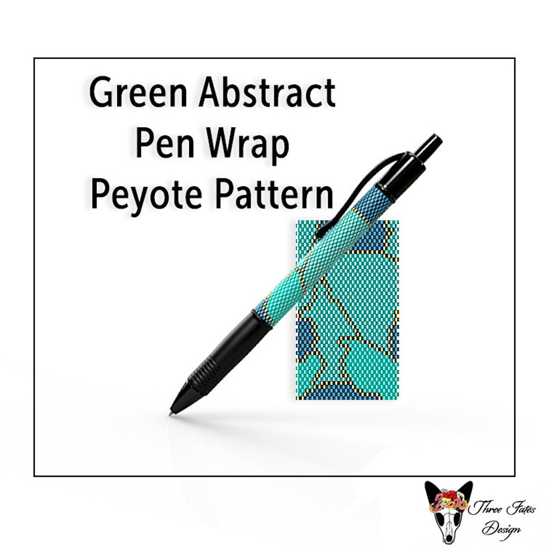 Beaded Pen Wrap Pattern, Even Count Peyote Stitch, Instant Download PDF ...