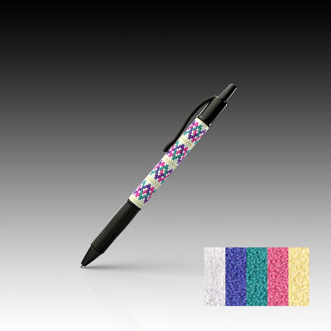 Beaded Pen Wrap Pattern Even Count Peyote Stitch Pen Cover | Etsy