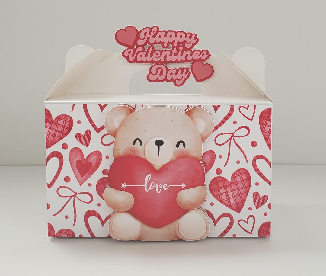 Valentines Day Gift Box Valentines Day Favors Valentines Day Gable Box ...