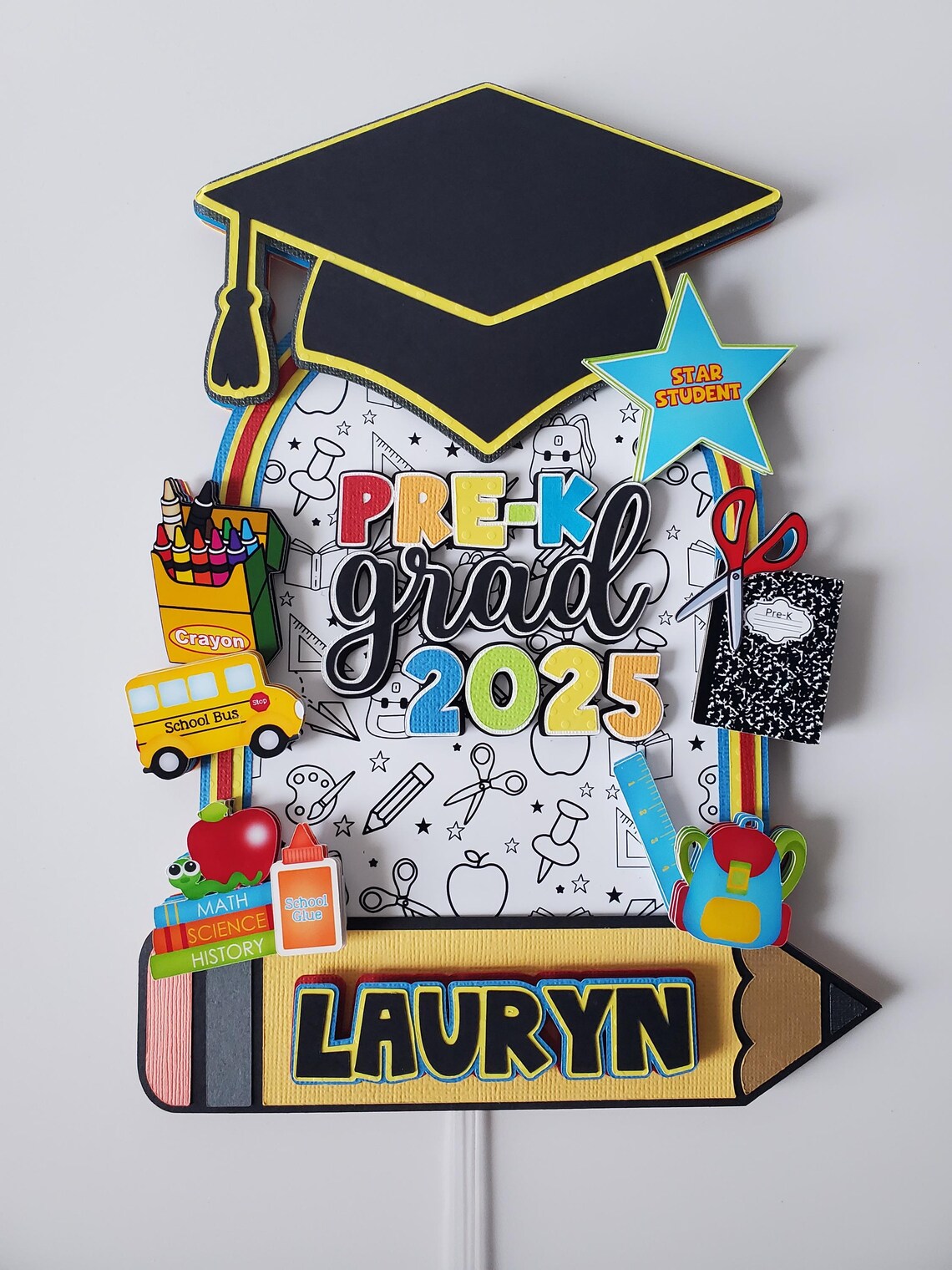 Pre K Graduation Cake Topper Kindergarten Graduation Cake Topper ...