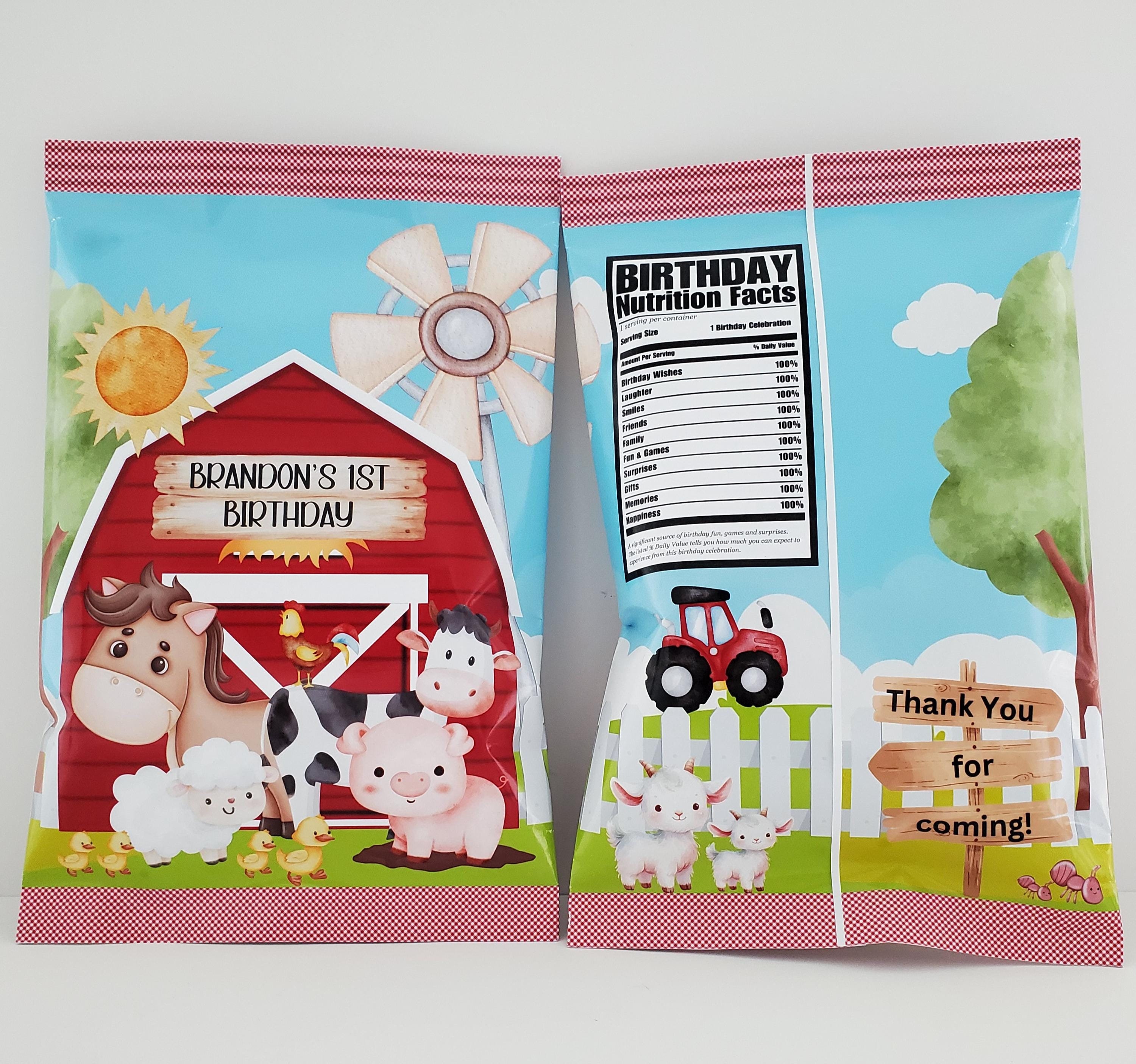 Farm Chip Bag Animal Chip Bag Farm Party Farm Animal Party Farm Party ...