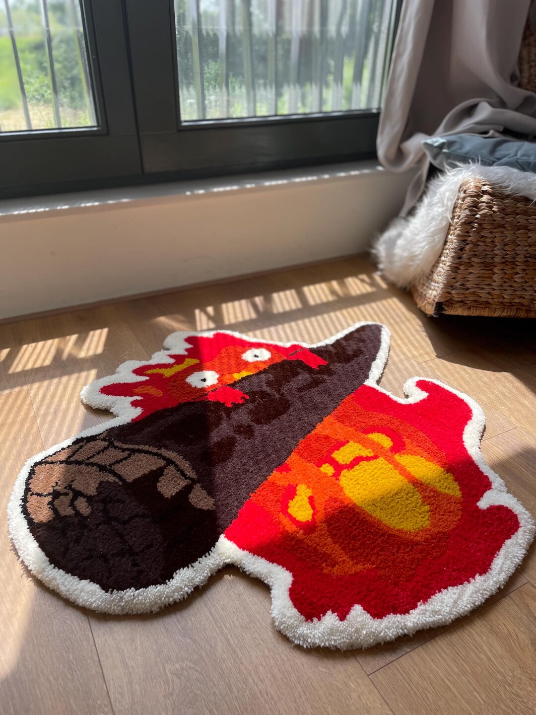 Howl's Moving Castle: Calcifer Handtufted Rug - Etsy