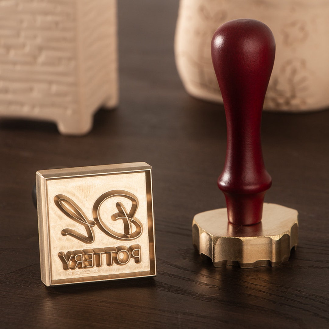 Custom Initials Pottery Stamp, Custom Personalized Pottery Stamp ...