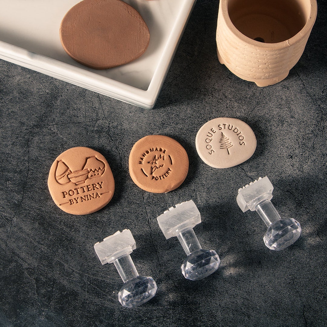 Custom Personalized Acrylic Pottery Stamp, Custom Pottery Stamp, Custom ...