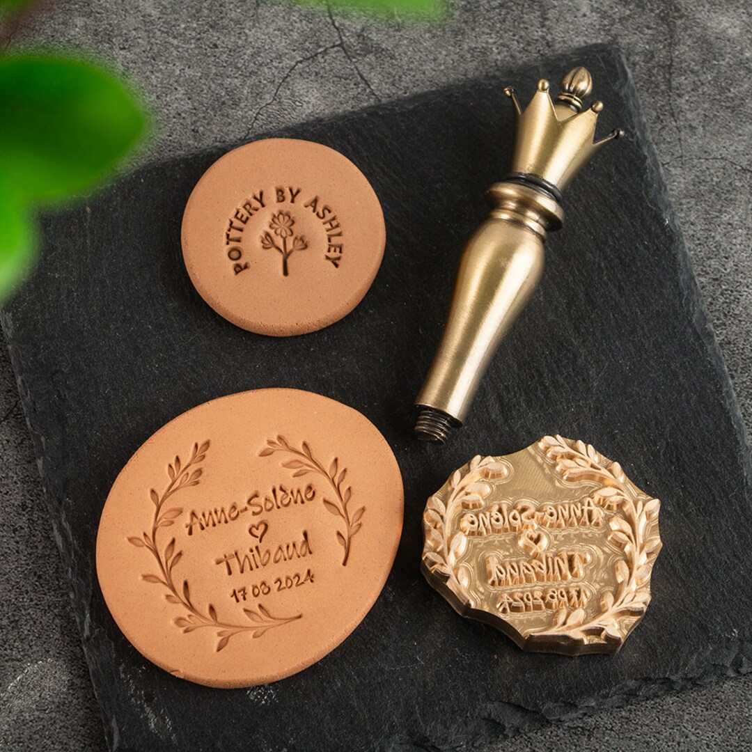 Custom Pottery Stamp, Custom Clay Stamp, Stamp for Clay, Personalized ...