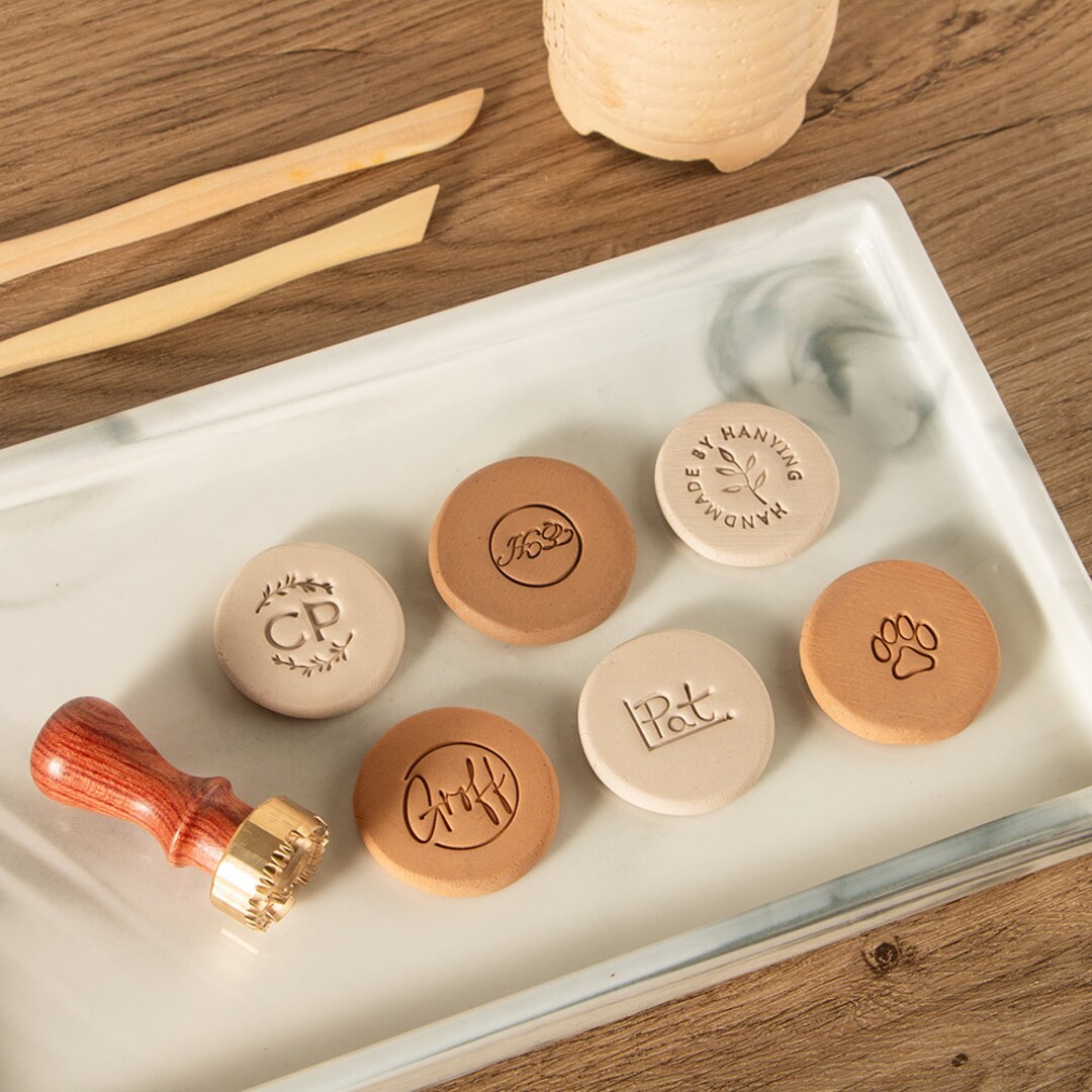 Custom Ceramics Stamp, Personalized Pottery Stamp, Custom Clay Stamp ...
