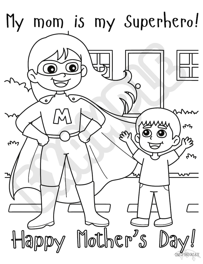 Mother's Day Coloring Activity Pages Mom Coloring Pages for Children ...
