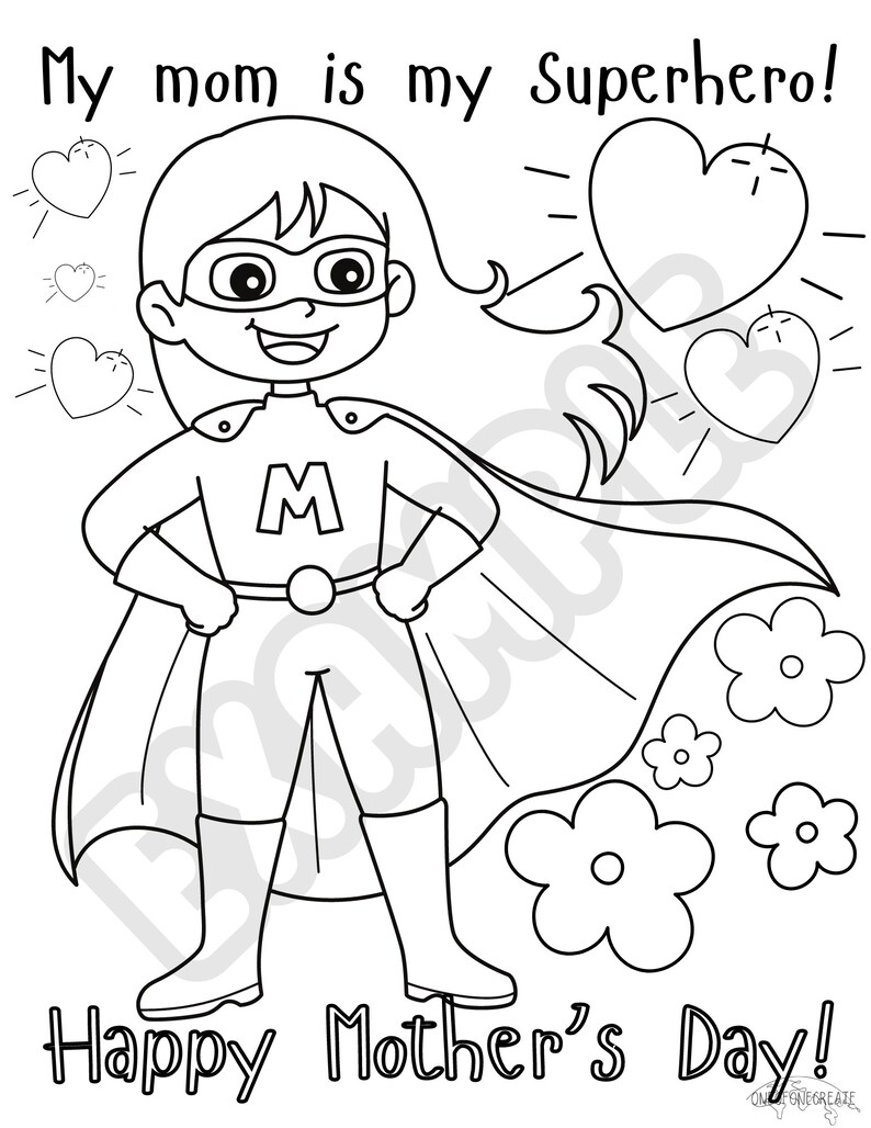 Mother's Day Coloring Activity Pages Mom Coloring Pages for Children ...