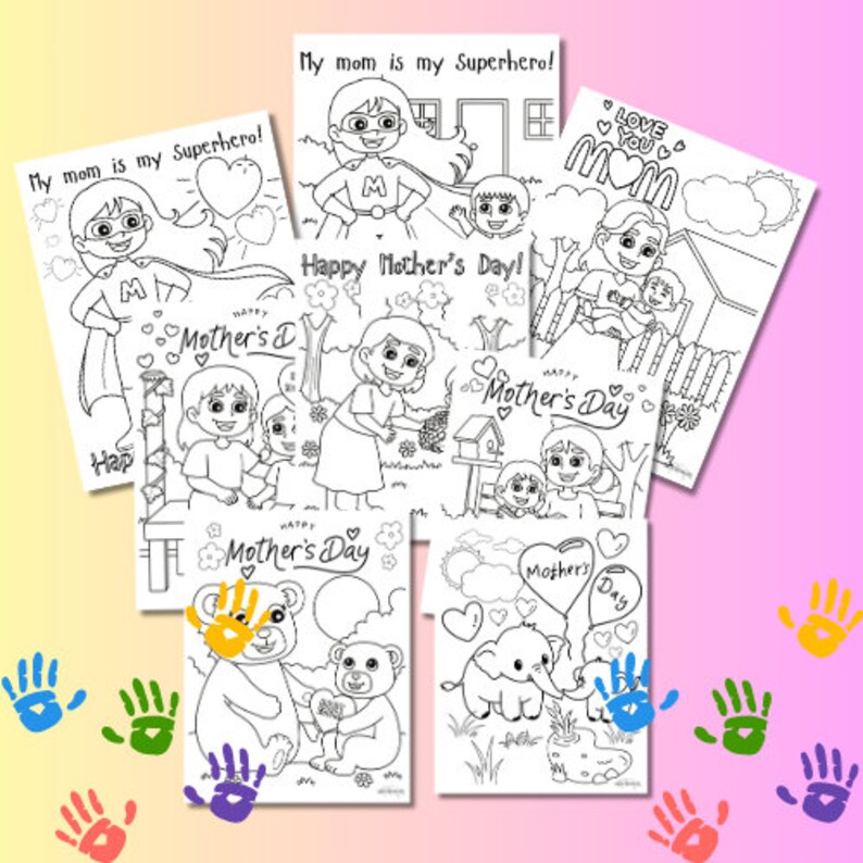 Mother's Day Coloring Activity Pages Mom Coloring Pages for Children ...