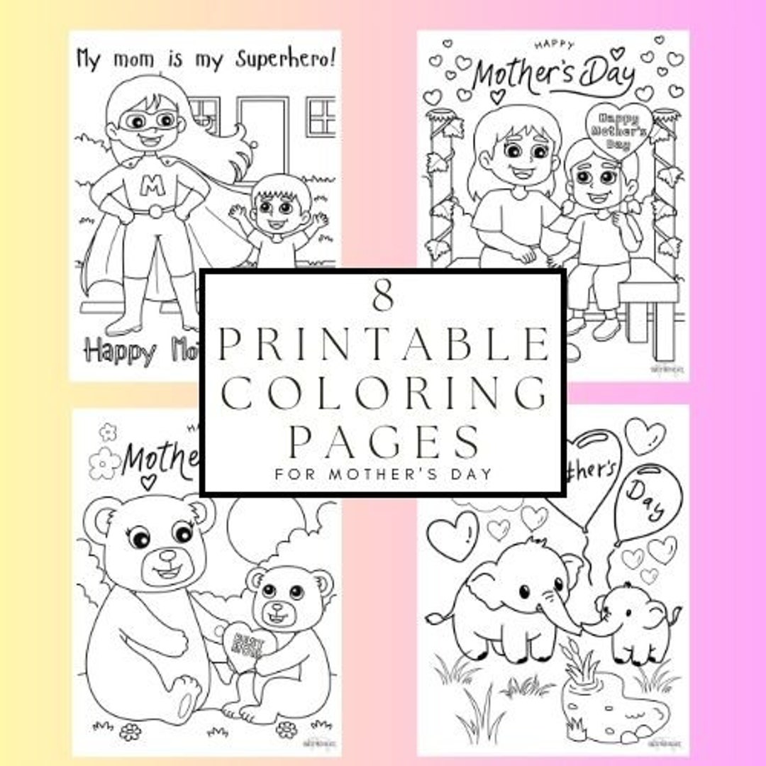 Mother's Day Coloring Activity Pages Mom Coloring Pages for Children ...