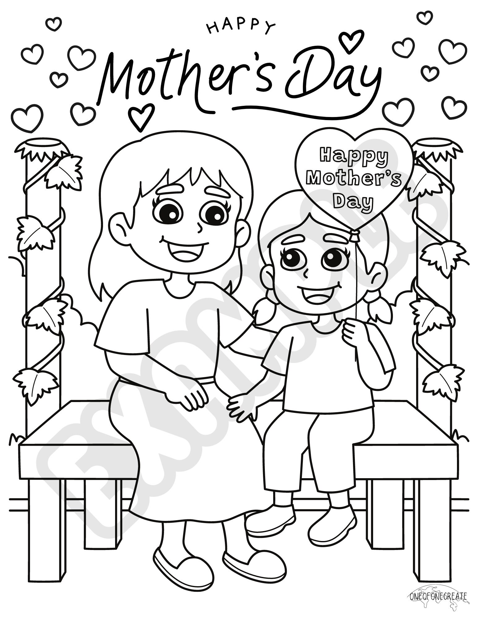 Mother's Day Coloring Activity Pages Mom Coloring Pages for Children ...
